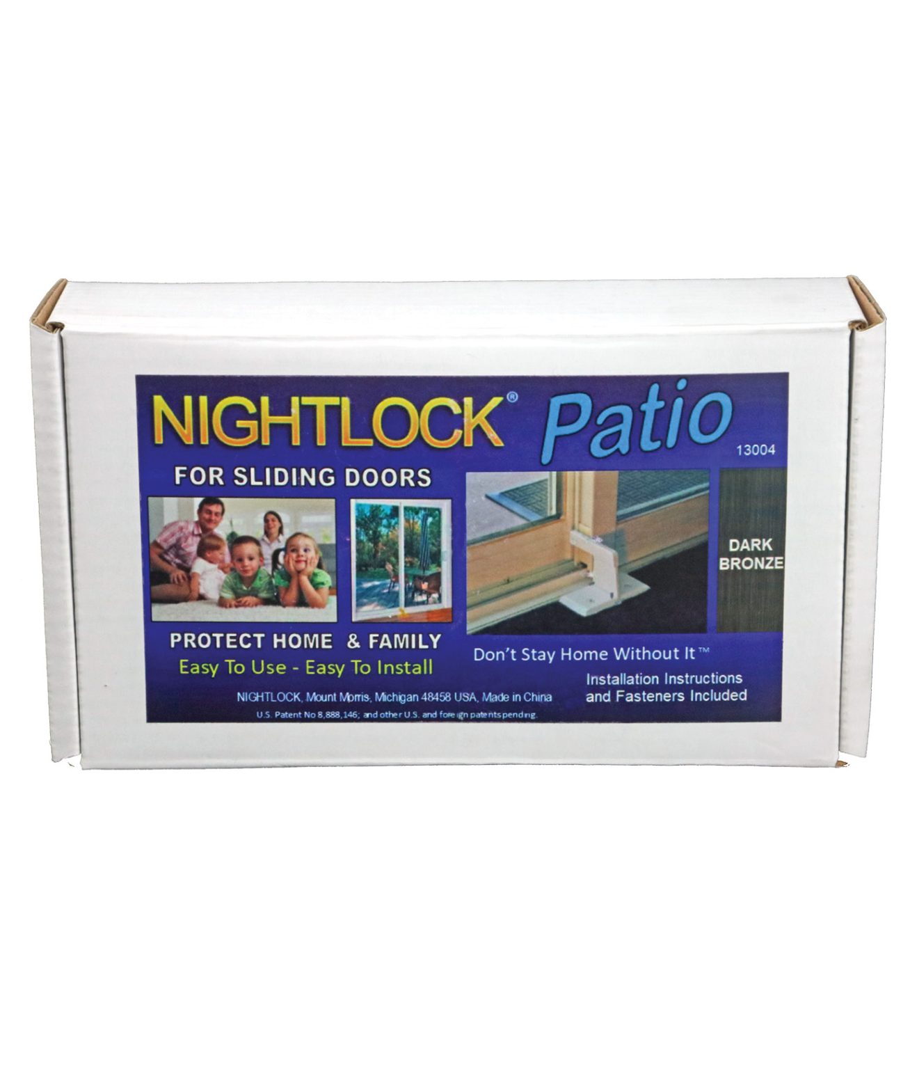 Patio Door Security Lock | Sliding Door Safety Lock Device | NIGHTLOCK®